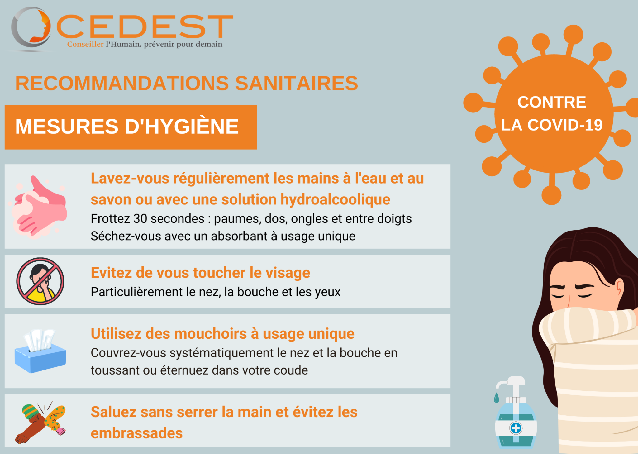 COVID-19 I Nouvelles affiches - CEDEST